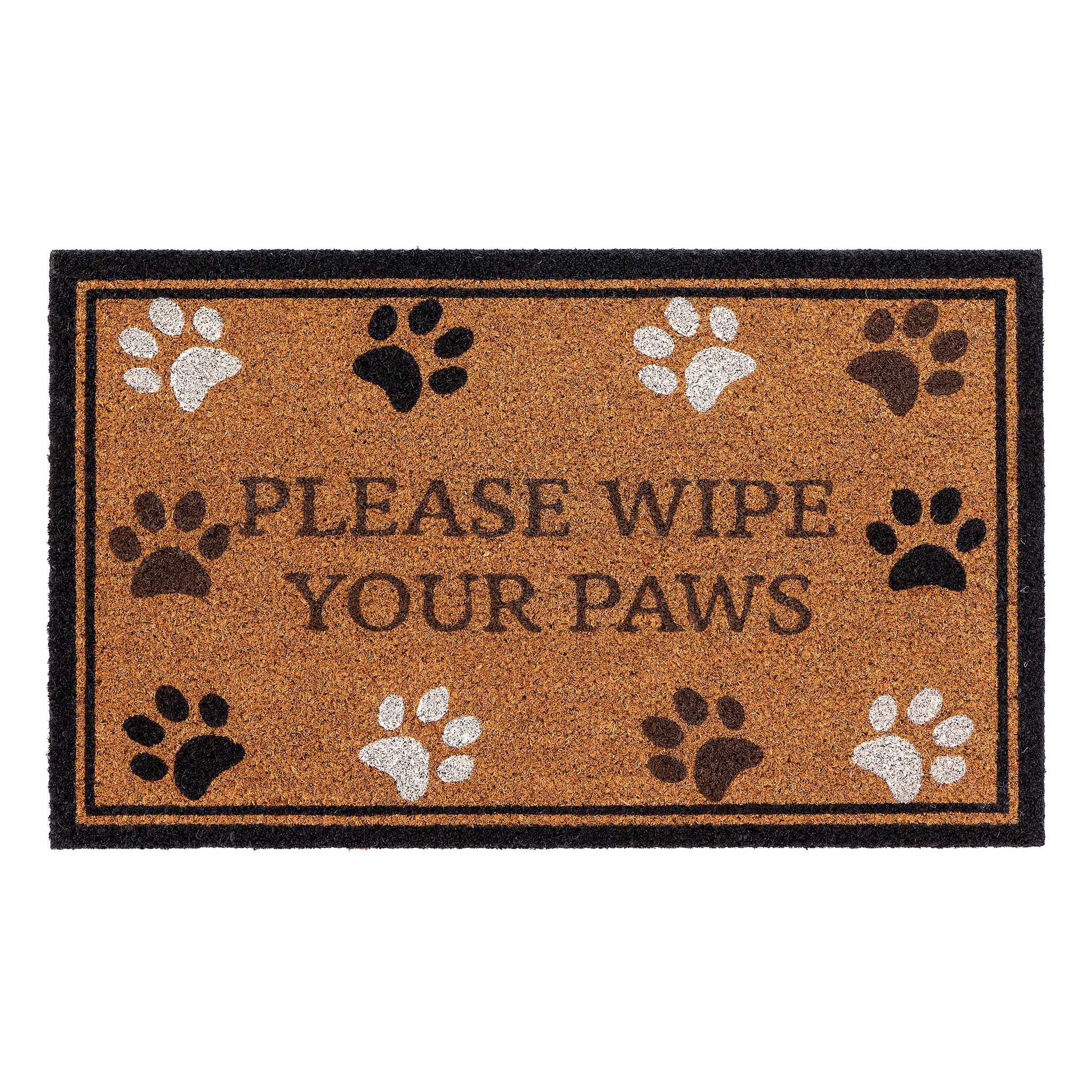 My Mat Printed Coir Wipe Your Paws Border - Phoenox Textiles